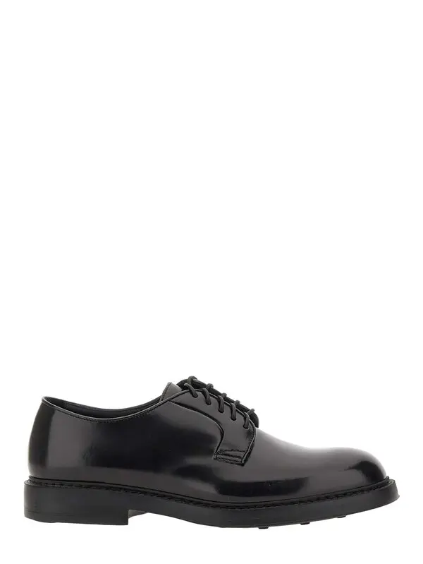 DOUCAL'S Round-toe Lace-up Derby Shoes - Black