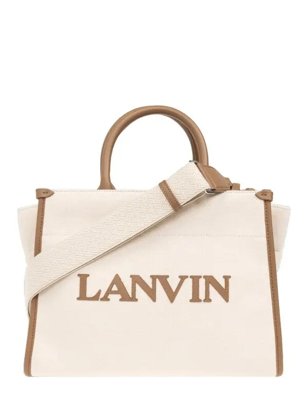 LANVIN Logo Shopping Bag - White