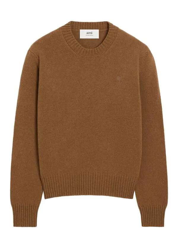 Ami De Coeur Crew Neck Sweater - Brown