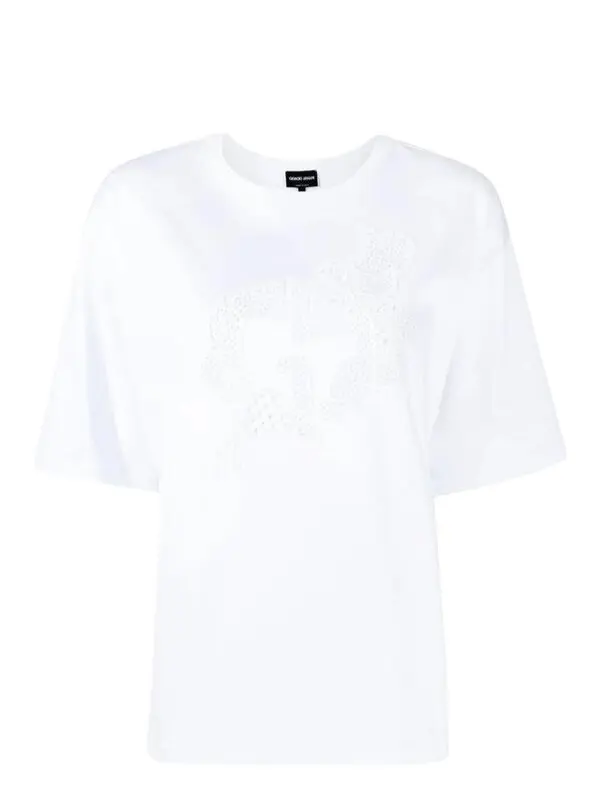 Giorgio Armani Logo Applique T-shirt - White