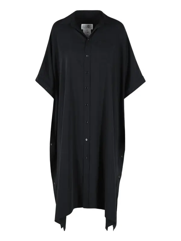 MAISON MARGIELA Oversized Shirt Dress - Black