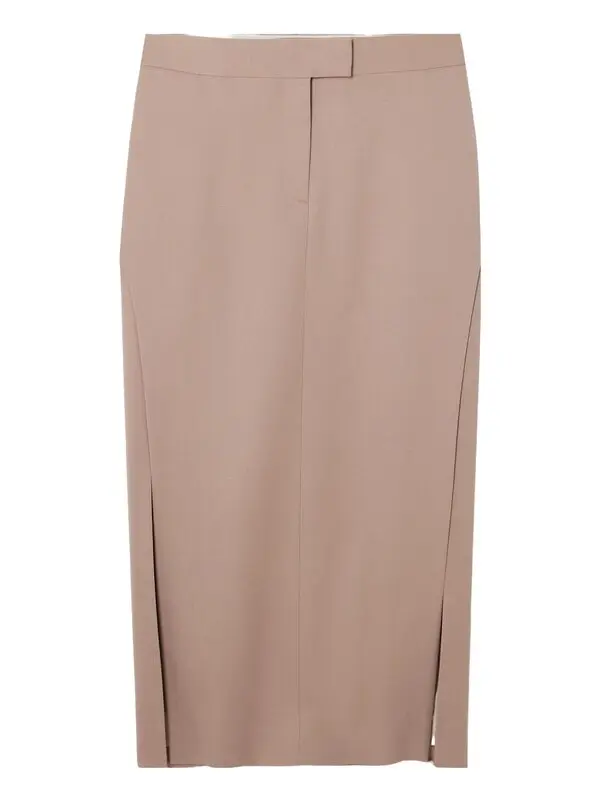 Attico High Slit Skirt - Nude
