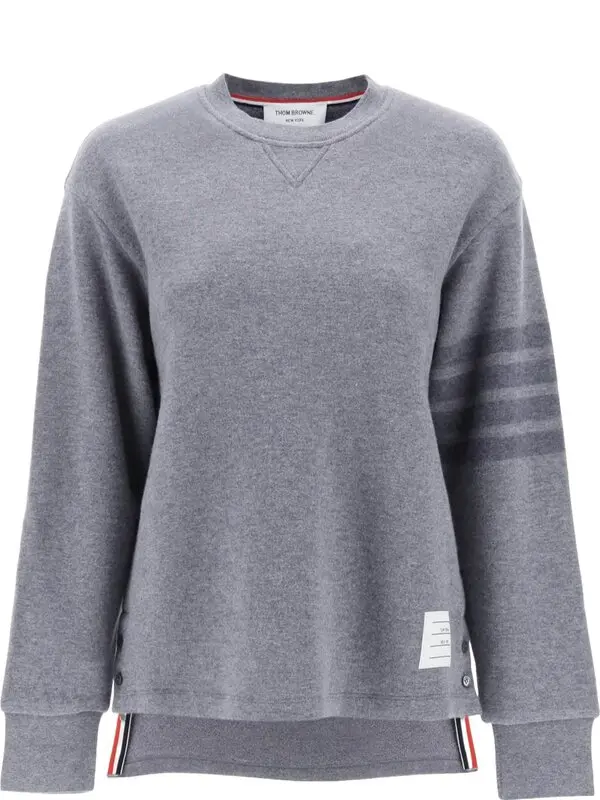 Thom Browne Crewneck Jumper With Signature Stripes - No