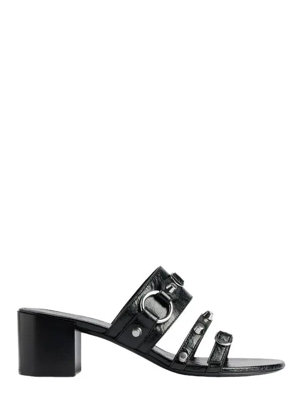 Balenciaga City Heeled Sandals - Black