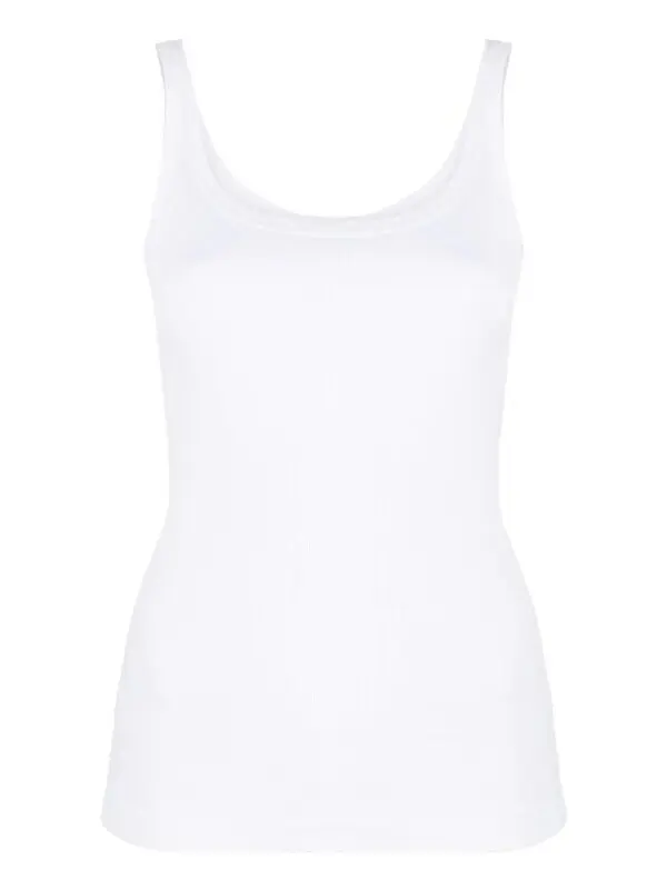 Dolce & Gabbana Crewneck Tank Top With Logo Patch - No
