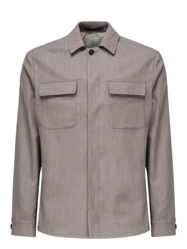 Eleventy Patch Pocket Relaxed Jacket - Gray