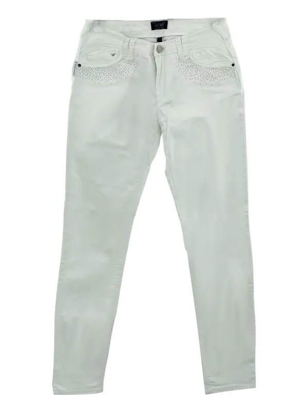 Emporio Armani Embellished Logo Jeans - Gray