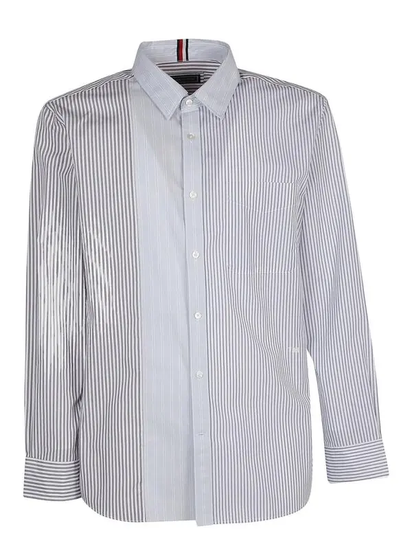 Tommy Hilfiger Contrast Striped Shirt - Gray