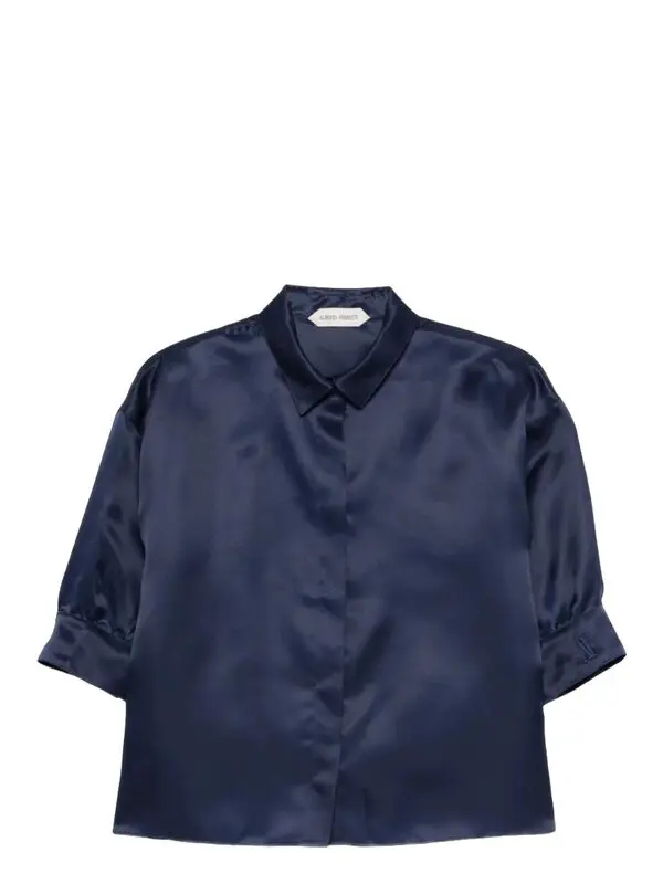 Alberta Ferretti Short-sleeve Collared Shirt - Blu