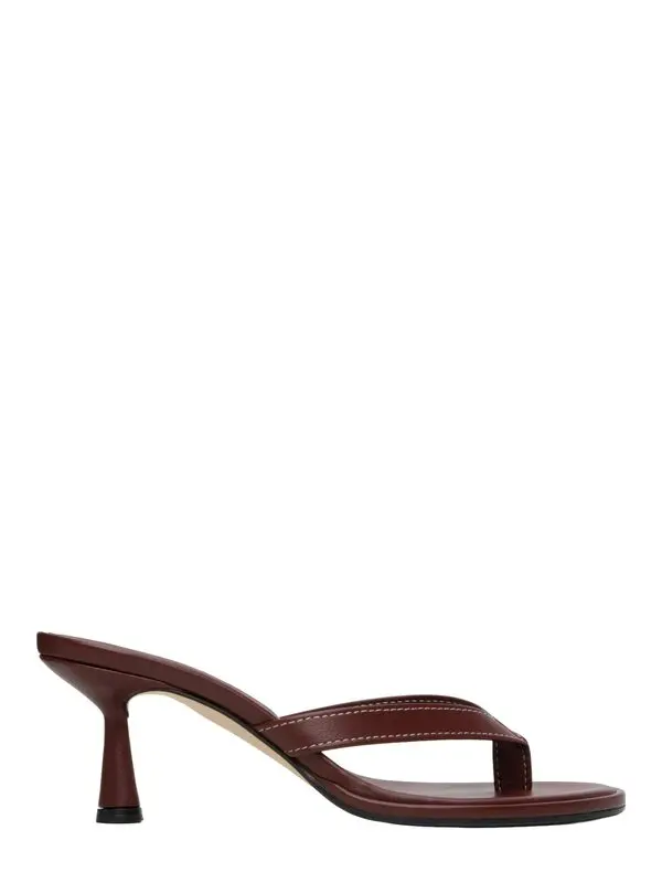AeydĒ Daphne Leather Pointed-toe High-heeled Sandals - Wine Red