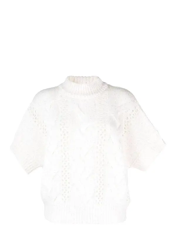 Peserico Short-sleeved Crewneck Jumper - White