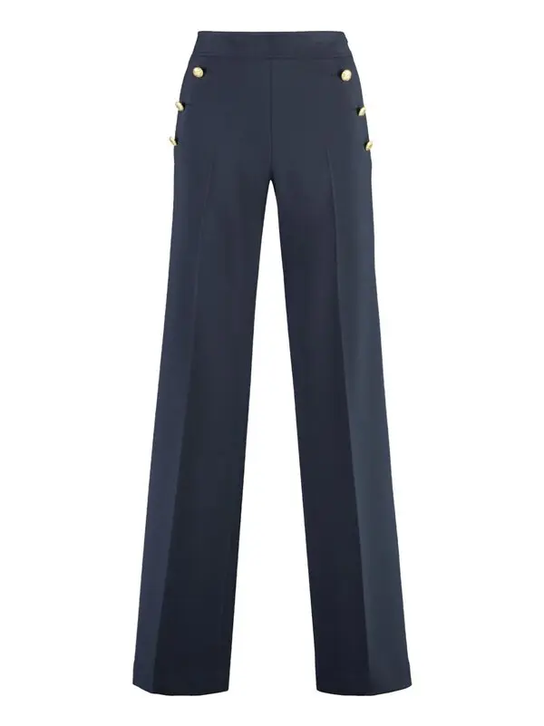 PT TORINO Tory Burch Taylor Wide Leg Pants - Black