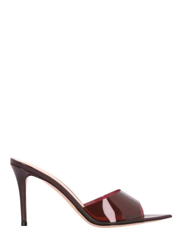 GIANVITO ROSSI Elle 85mm Leather Mules - Brown