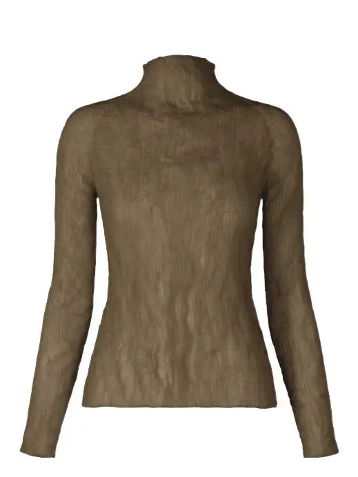 Issey Miyake Chiffon Twist 1 Shirt - Dark Brown