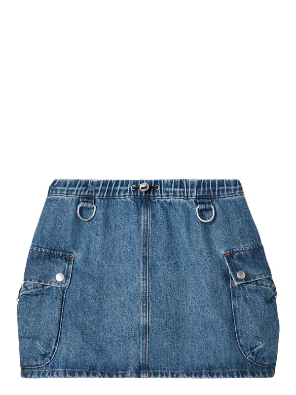 Coperni Drawstring Denim Skirt - Blue