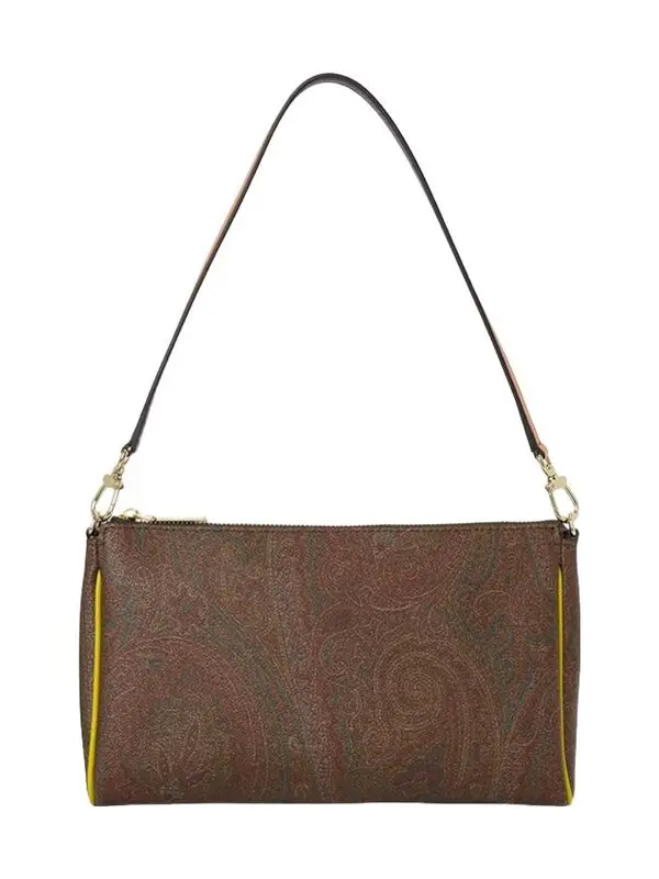Etro Paisley Print Mini Clutch Bag - Brown