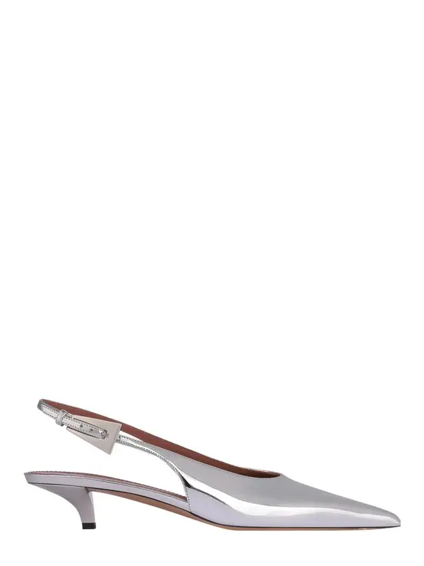 Paris Texas 35mm Slingback Pointed-toe Pumps - Silver