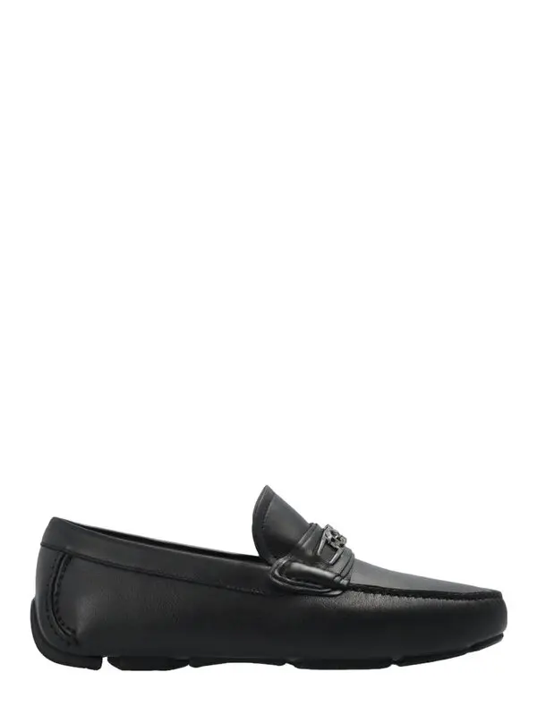 FERRAGAMO Logo Detail Loafers - Black