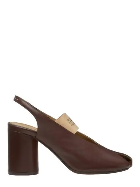 MAISON MARGIELA Cylindrical Heel Tabi Open-toe Sandals - Brown