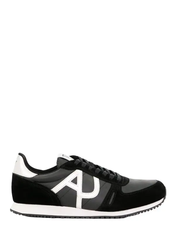 Emporio Armani Lace-up Athletic Sneakers - Black