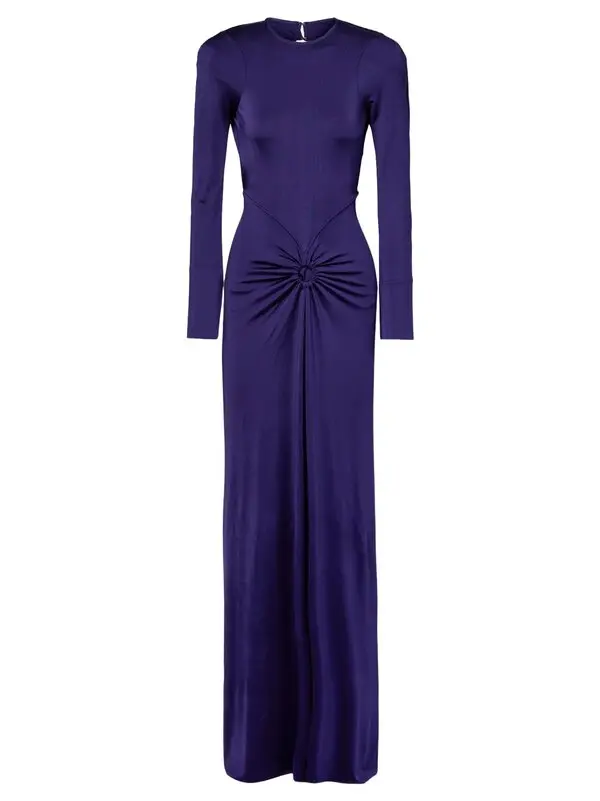 Victoria Beckham Long-sleeved Gown - Blue
