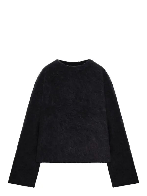 TOTEME Fluffy Wide-sleeve Sweater - Black