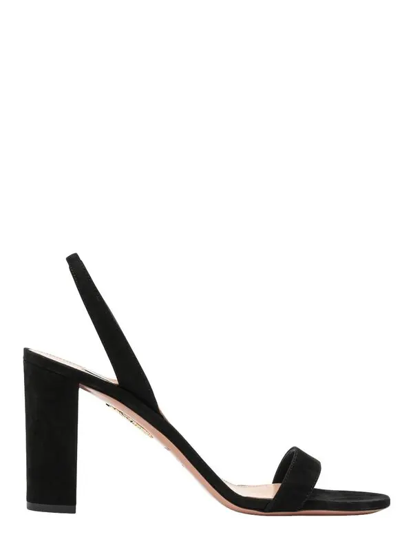 AQUAZZURA So Nude Block Sandals - Black