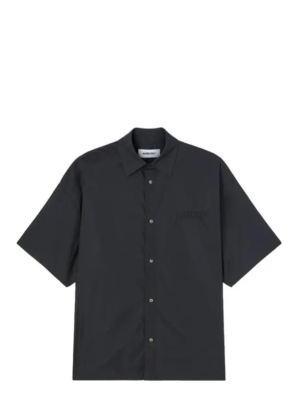 AMBUSH Logo-patch Buttoned Shirt - Black