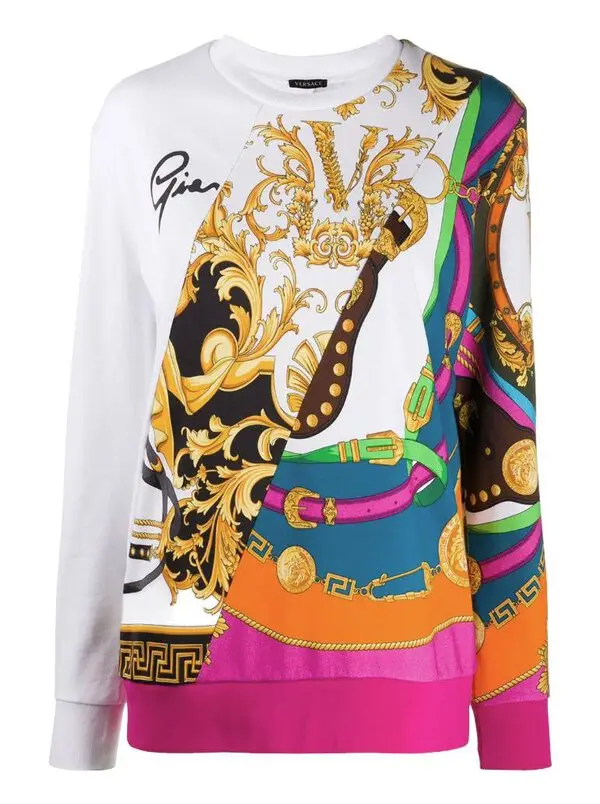 Versace Printed Cotton Sweatshirt - Multicolor