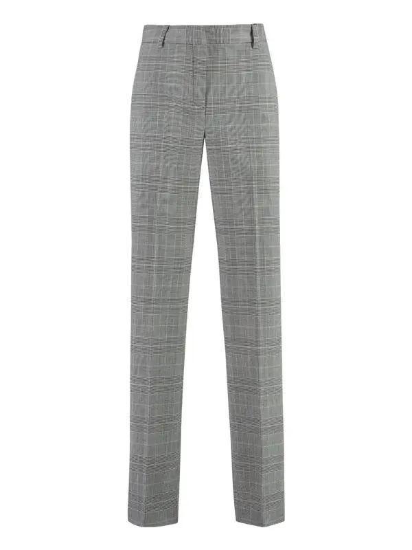 PT TORINO Prince Of Wales Patterned Trousers - Grey