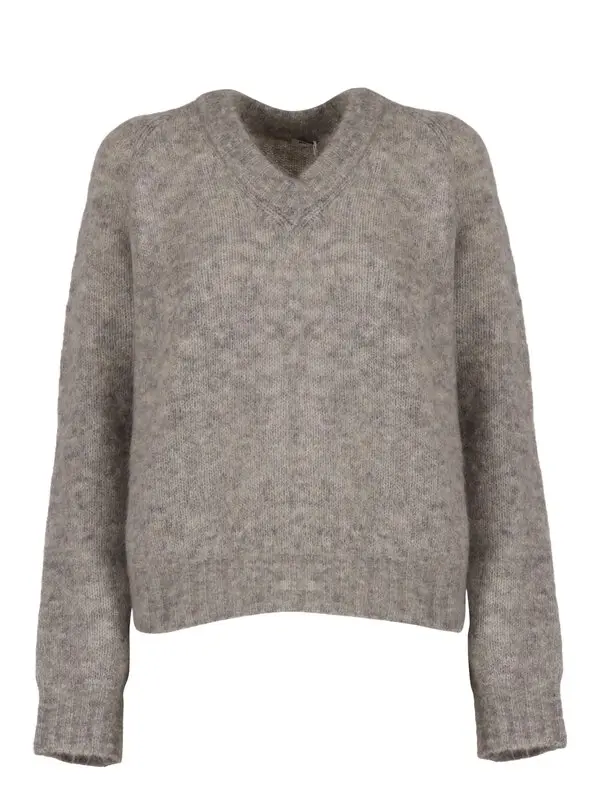 Aspesi V-neck Long Sleeve Jumper - Gray