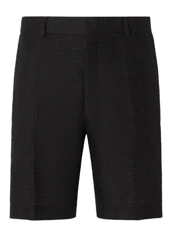 Fendi Ff Jacquard Bermuda Shorts - Black