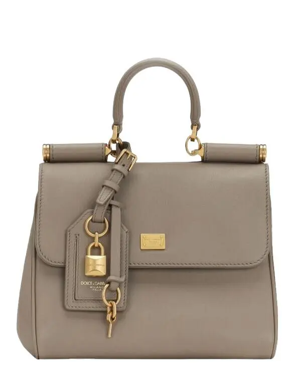 Dolce & Gabbana Sicily Foldover Top Tote Bag - Gray