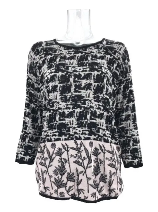 Max Mara Long-sleeved Printed Top - Black