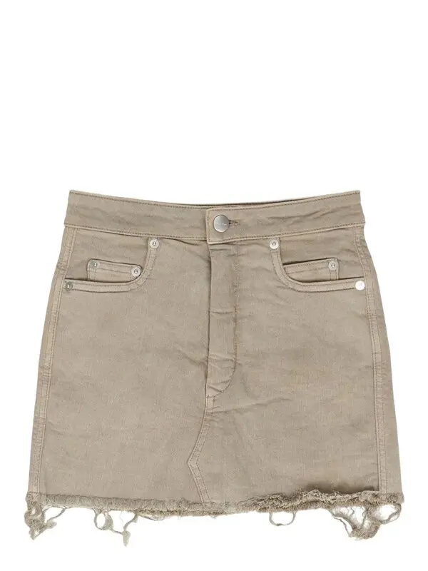 Rick Owens Denim Mini Skirt - Nude