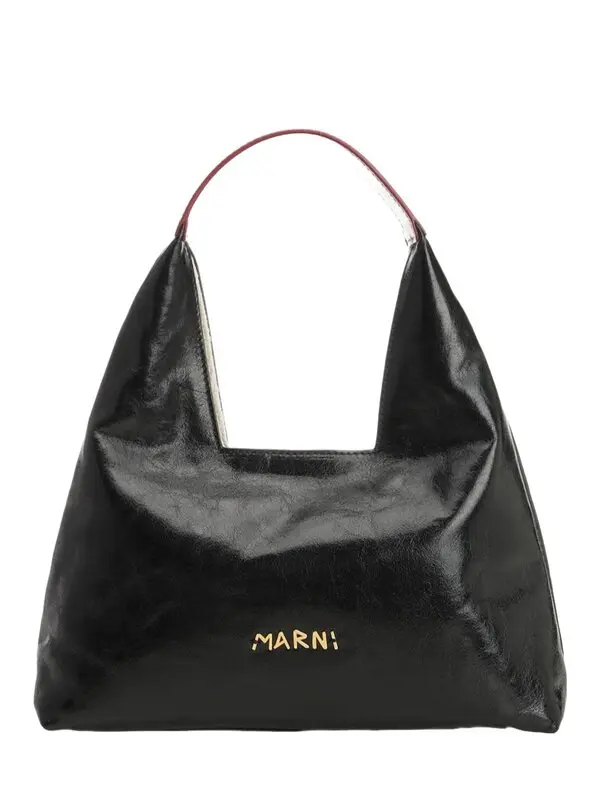 Marni Logo Lettering Mini Shoulder Bag - Black