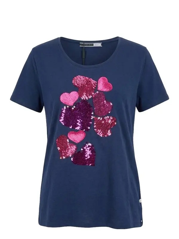 Sportmax Round Neck Embellished T-shirt - Blue
