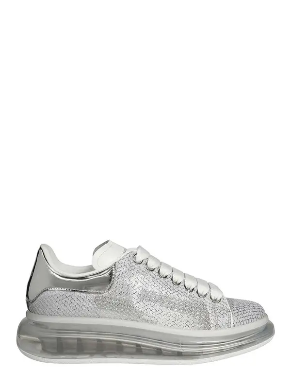 Alexander McQueen Oversized Mesh Panelled Sneakers - Gray