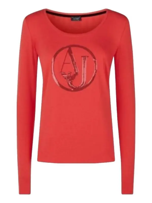 Emporio Armani Round Neck Logo T-shirt - Red