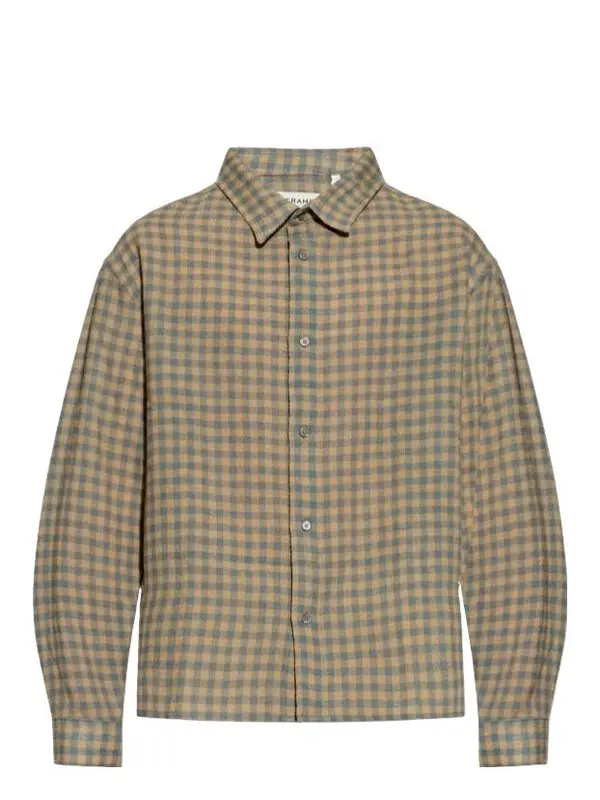 FRAME Checked Buttoned-up Shirt - Gray