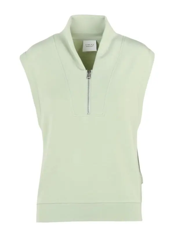 Varley Sleeveless Stand Collar Half-zip Pullover - White