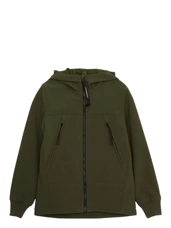 C.P. COMPANY Zip-up Hooded Jacket With Goggle Detail - Green