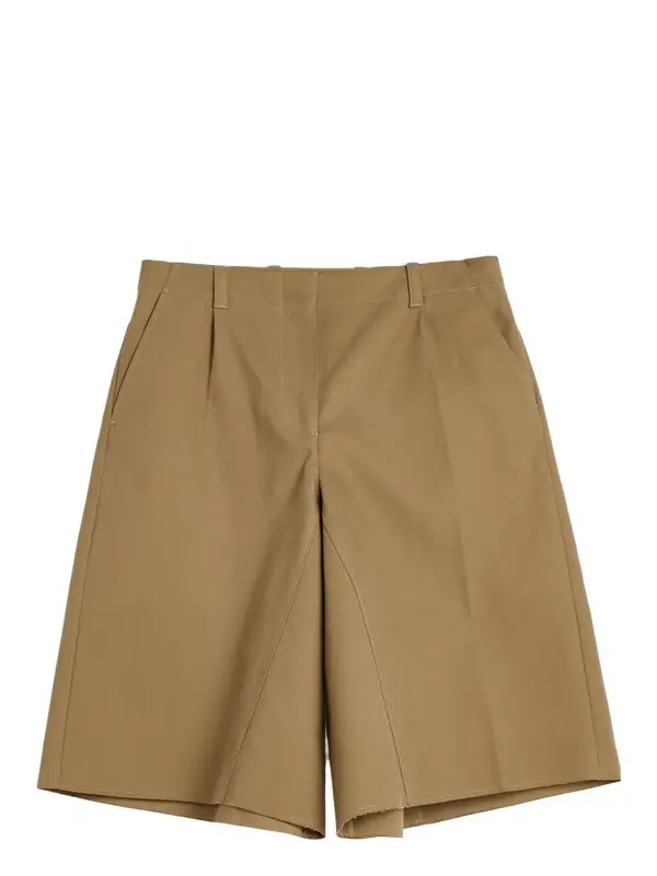 Our Legacy Belted Oversized Pleated Shorts - Slow Khaki
