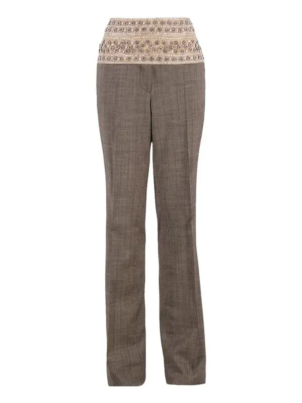 Stella McCartney Embellished Waist Trousers - Green