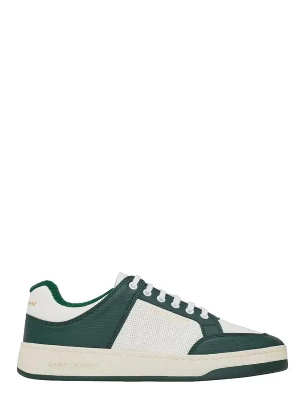 Saint Laurent Sl/61 Round Toe Low-top Sneakers - White