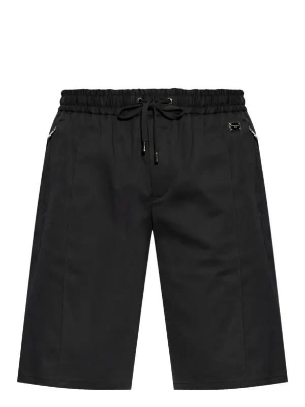 Dolce & Gabbana Logo Plaque Shorts - Black
