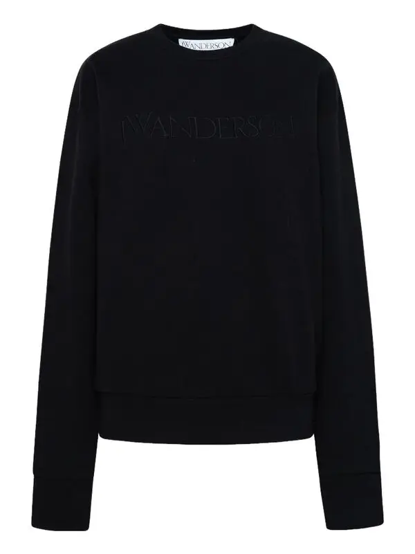 J.W.ANDERSON Jw Anderson Logo Embroidered Crewneck Sweatshirt - Black