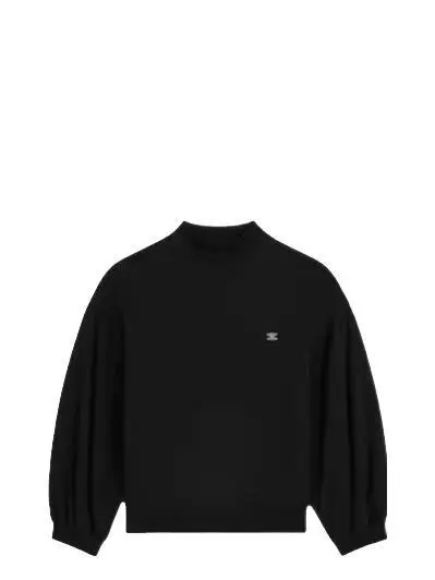 Celine Loose Sweatshirt In Cotton Fleece - Black And White