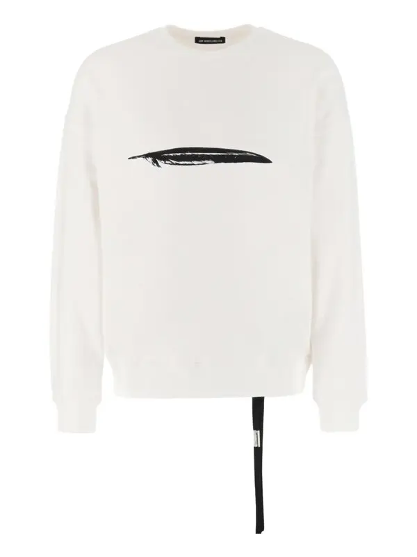 ANN DEMEULEMEESTER Crewneck Sweatshirt With Motif Print - No