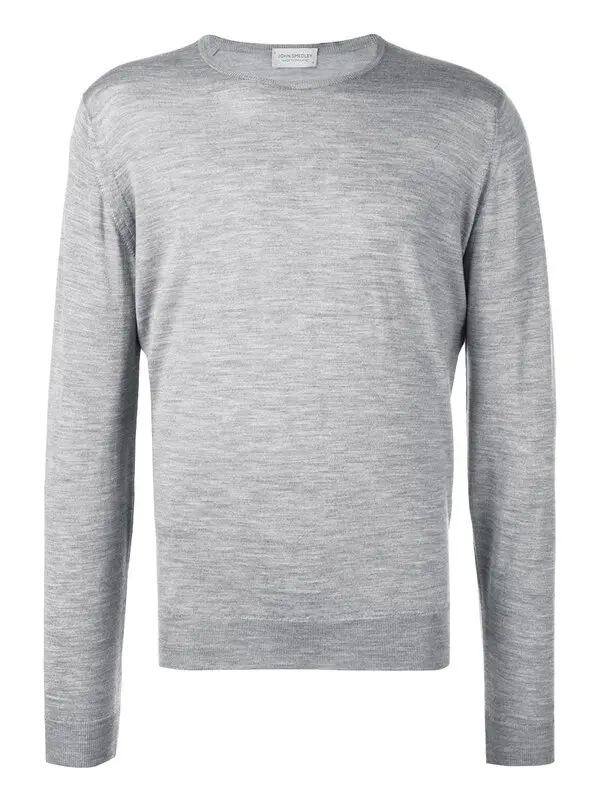 John Smedley Lundy Crew Neck Knitwear - Silver